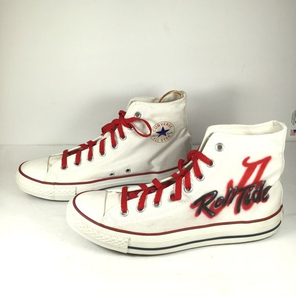 Converse | Shoes | Converse Custom Alabama Crimson Roll Tide Sneakers ...